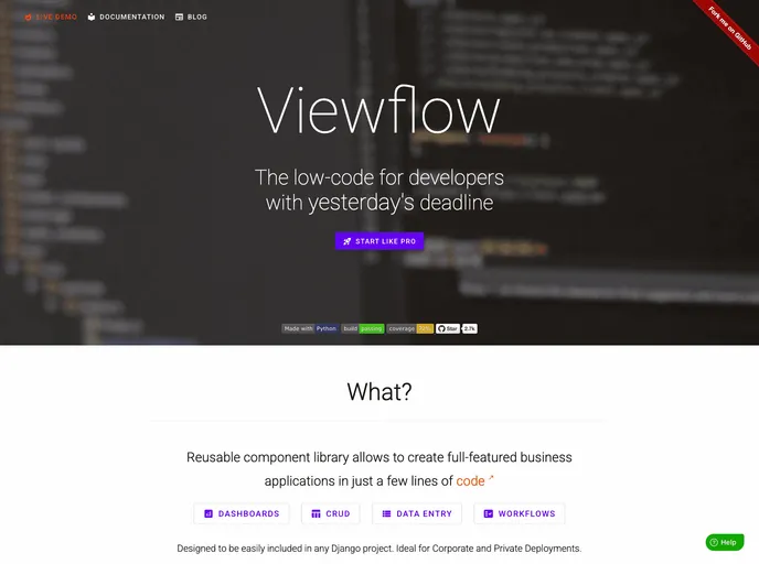Viewflow by Viewflow - A Django Template | Built At Lightspeed