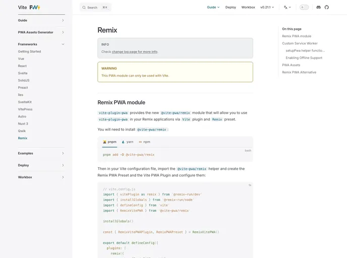 Remix by Vite Pwa - A Remix Template | Built At Lightspeed