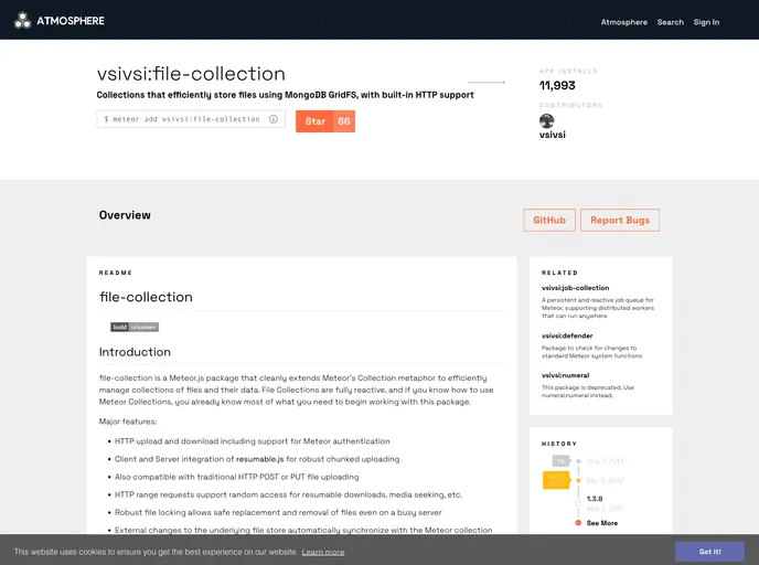 Meteor File Collection by Vsivsi - A undefined Template | Built At Lightspeed