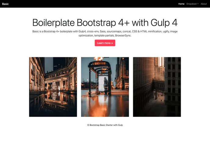 Bootstrap 4 Boilerplate by Wowthemesnet - A undefined Template | Built At Lightspeed