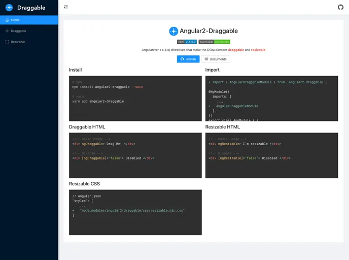 Angular2 Draggable by Xieziyu - A Angular Template | Built At Lightspeed