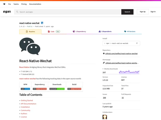 React Native Wechat By Yorkie A React Template Built At Lightspeed