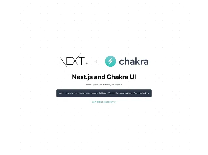 Next Chakra by Zakiego - A Nextjs Template | Built At Lightspeed