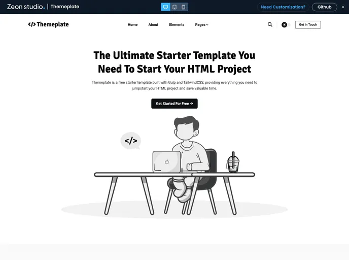 Themeplate by Zeon Studio - A undefined Template | Built At Lightspeed