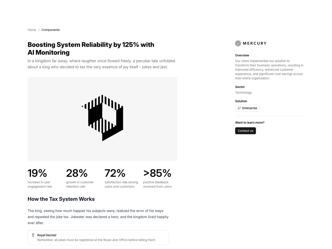 Casestudy1 - Casestudy component for Shadcn UI