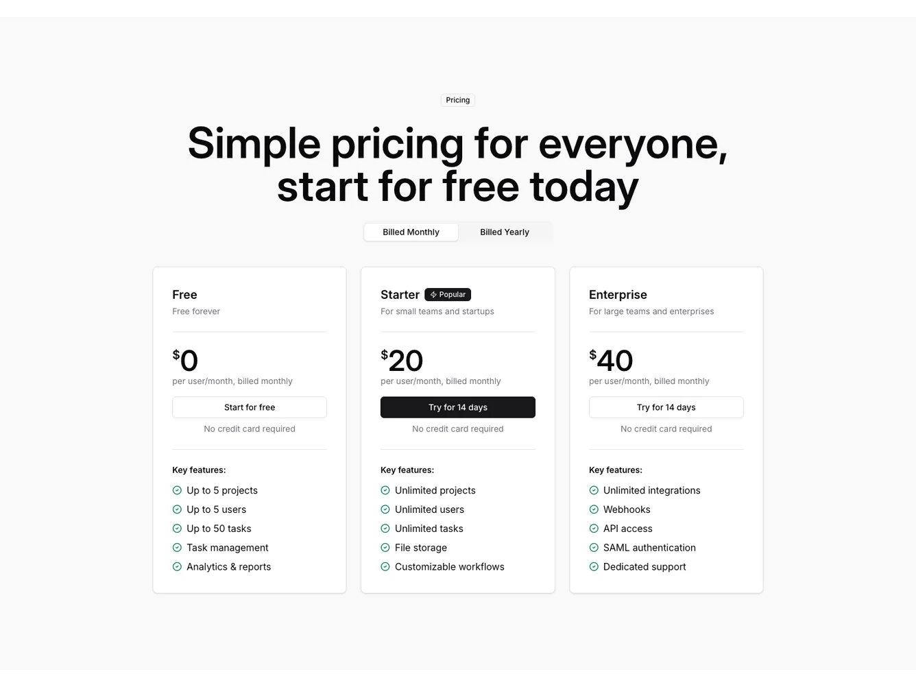 Pricing 16 - Shadcn Pricing Block - Shadcnblocks.com