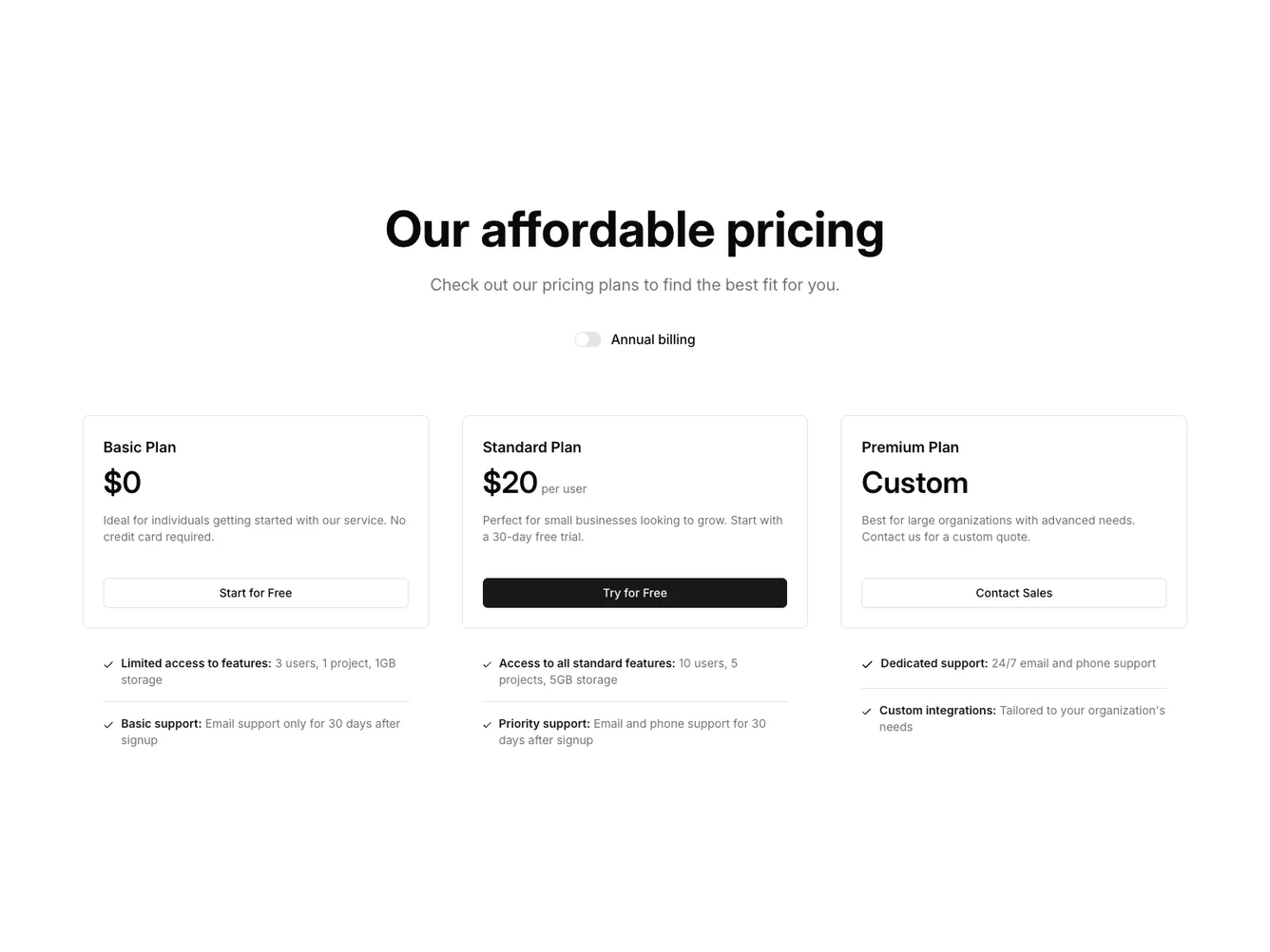 Pricing 3 - Shadcn Pricing Block - Shadcnblocks.com