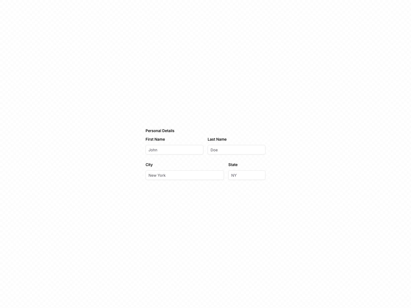 Field Layouts 4 - Shadcn UI Field Component